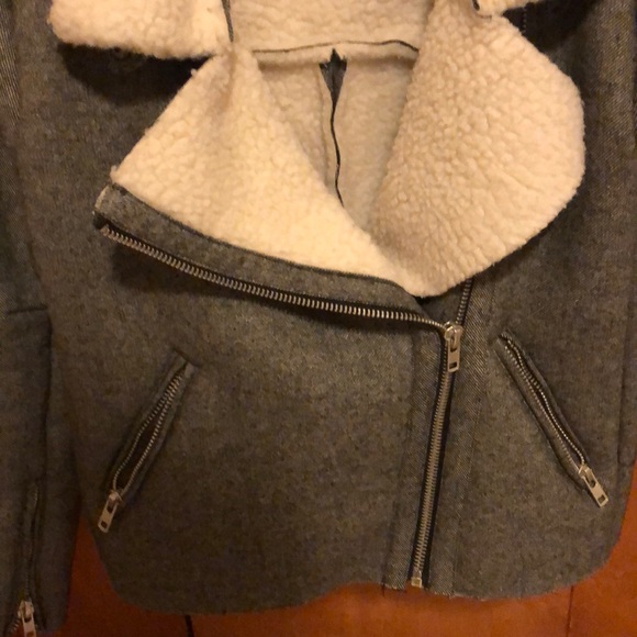 J.O.A. | Jackets & Coats | Joa Sherpa Motorcycle Jacket Xs | Poshmark